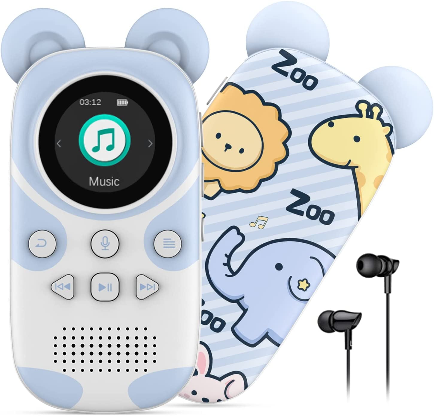 Bluetooth MP3 Player for Kids, Cartoon Zoo Portable Music Player 16GB ...