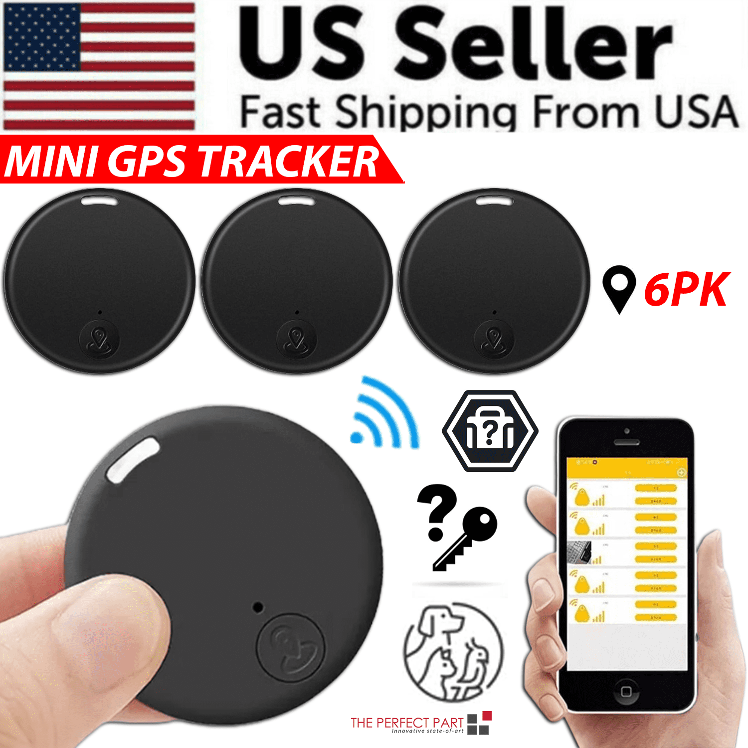 Bluetooth Mini GPS Tracking Air Key Tag Child Pet Finder Tracker ...