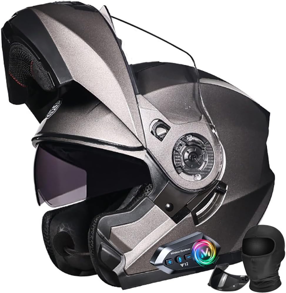 Bluetooth Modular Motorcycle Generic for Adults DOT Approved - Full ...