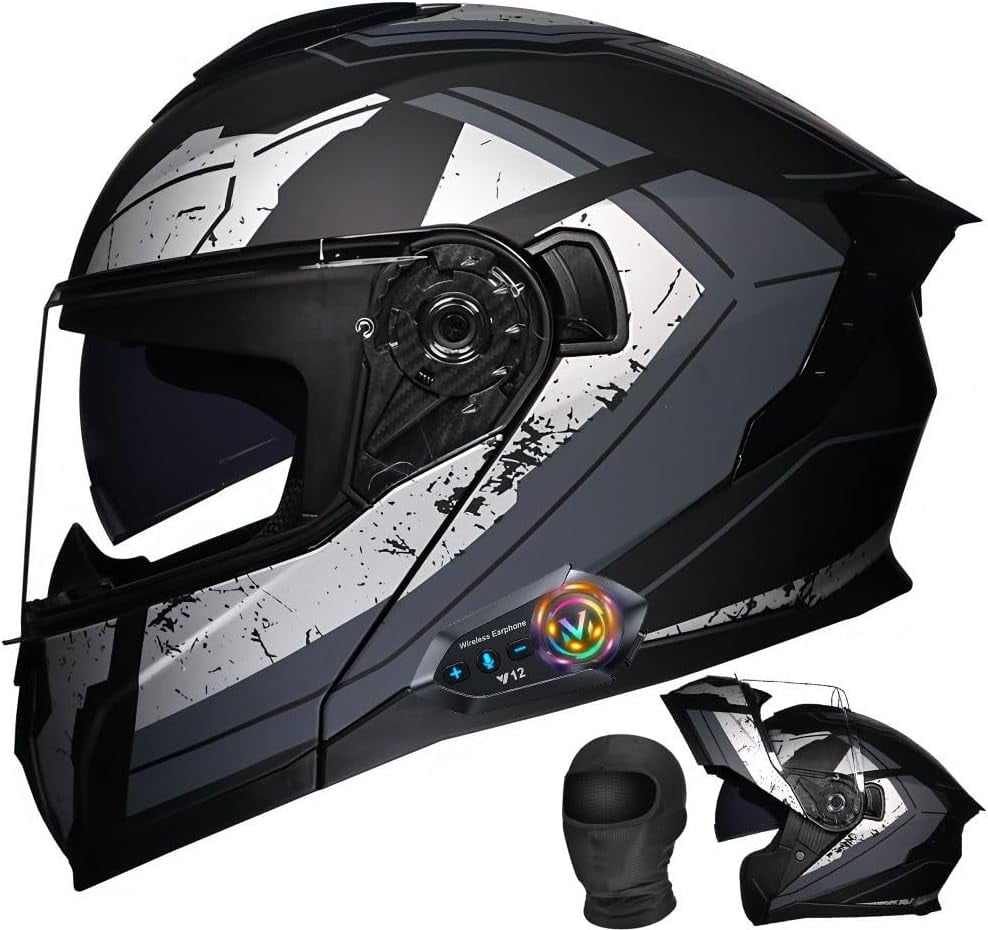 Bluetooth Modular Motorcycle Generic DOT Approved - Quick Flip-Up ...