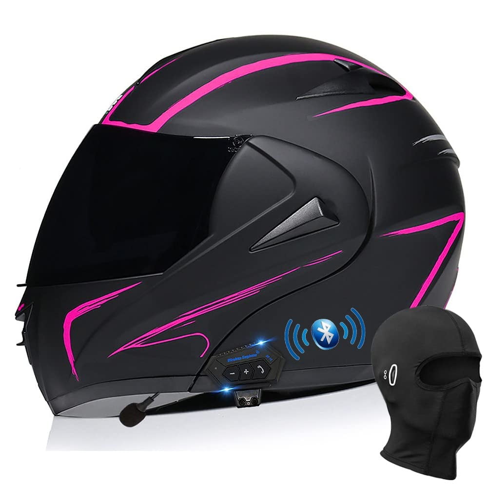 Bluetooth Modular Motorcycle Helmet, DOT Approved Flip Up Full Face ...