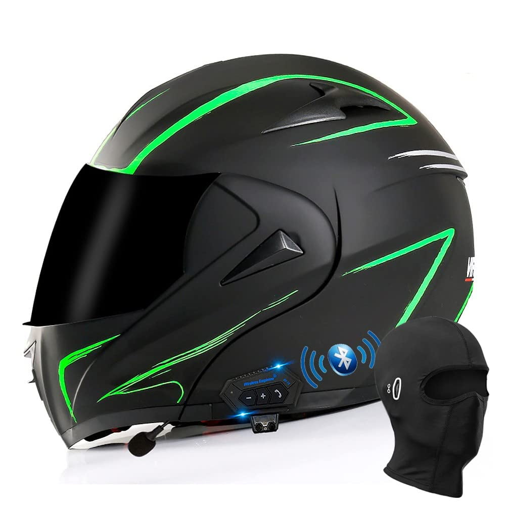 Bluetooth Modular Motorcycle Helmet, DOT Approved Flip Up Full Face ...