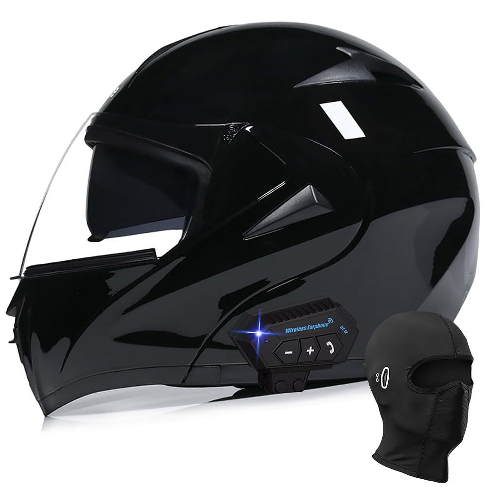 Bluetooth Modular Motorcycle Helmet, DOT Approved Flip Up Full Face ...