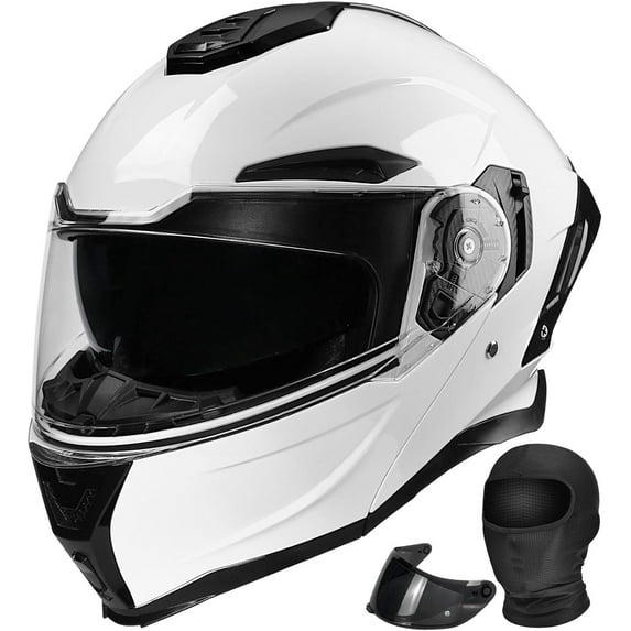 Bluetooth Modular Motorcycle Helmet - DOT Approved Full Face Flip Up ...