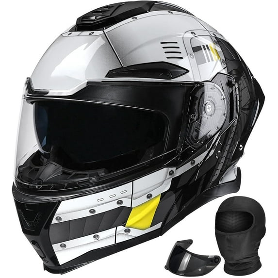 Bluetooth Modular Motorcycle Helmet - DOT Approved Full Face Flip Up ...