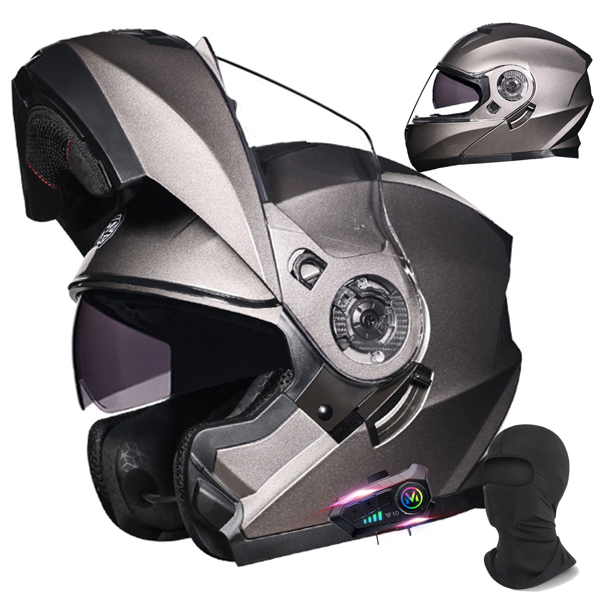 Bluetooth Modular Motorcycle Helmet Dot Approved Full Face Modular ...