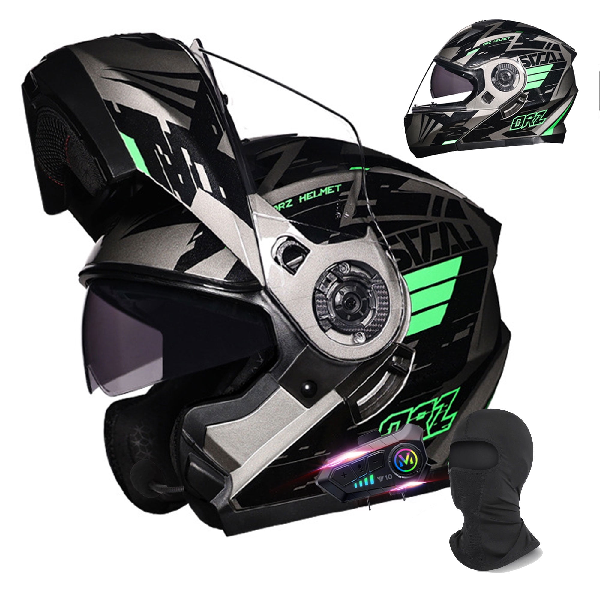 Bluetooth Modular Motorcycle Helmet Dot Approved Full Face Modular ...