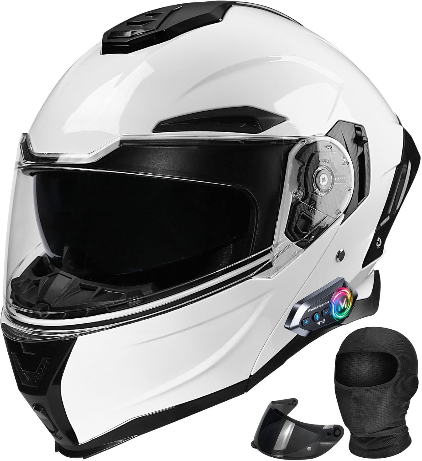 Bluetooth Modular Motorcycle Helmet with Dual Visor, ECE 22.06 ...