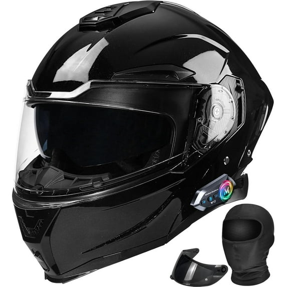 Bluetooth Modular Motorcycle Helmet with Dual Visor, ECE 22.06 ...