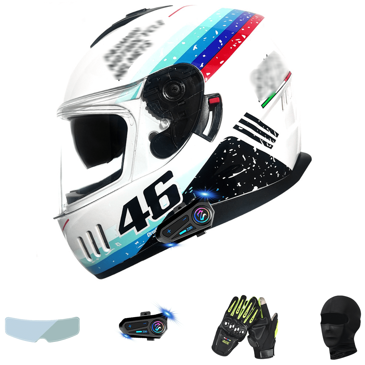 Bluetooth Modular Motorcycle Helmet,Full Face Motorcycle Helmet,Dot ...