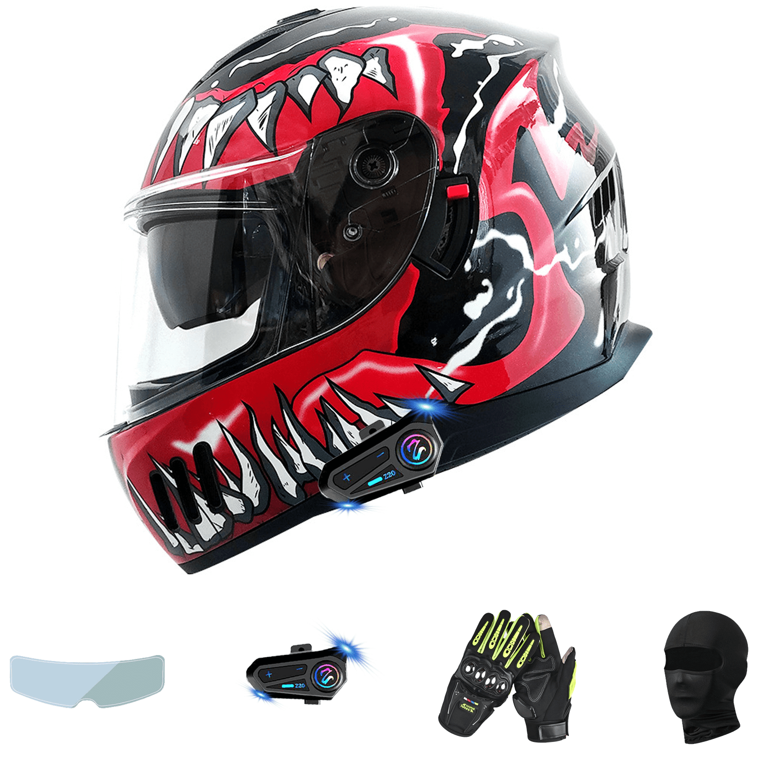 Bluetooth Modular Motorcycle Helmet,Full Face Motorcycle Helmet,Dot ...