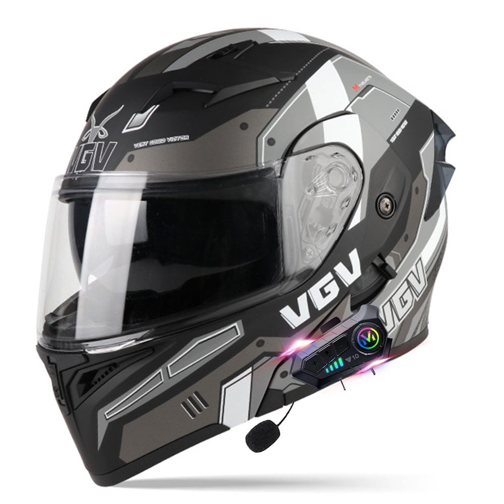 Bluetooth Modular Motorcycle Helmets for Adults Motorbike DOT Approved ...