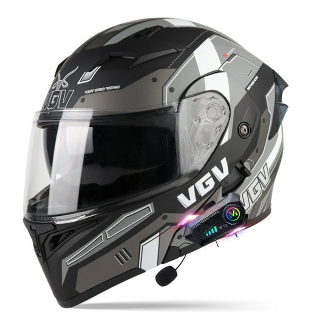 Bluetooth Modular Motorcycle Helmets for Adults Motorbike DOT Approved ...