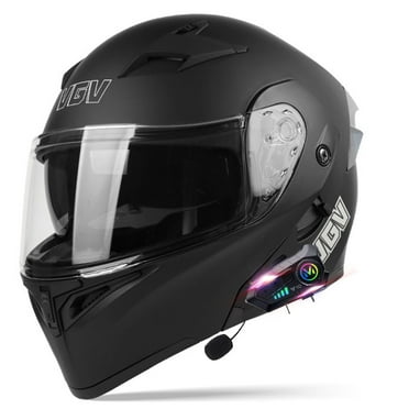 1Storm Motorcycle Modular Full Face Flip up Dual Visor Helmet + Spoiler ...