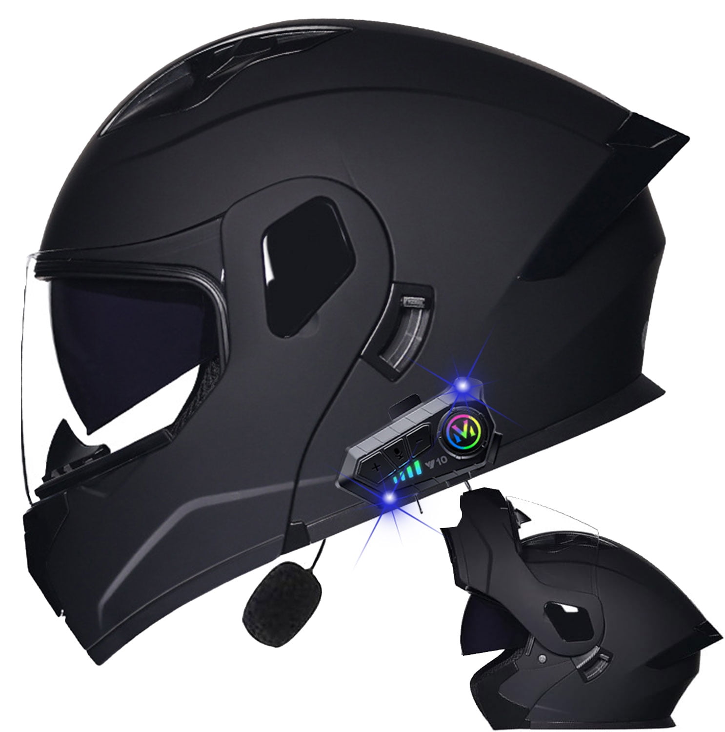 Bluetooth Modular Motorcycle Helmets DOT Approved Moto Helmet, Full ...