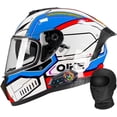 Bluetooth Motorcycle Generic Modular Full Face DOT Approved Flip-Up ...