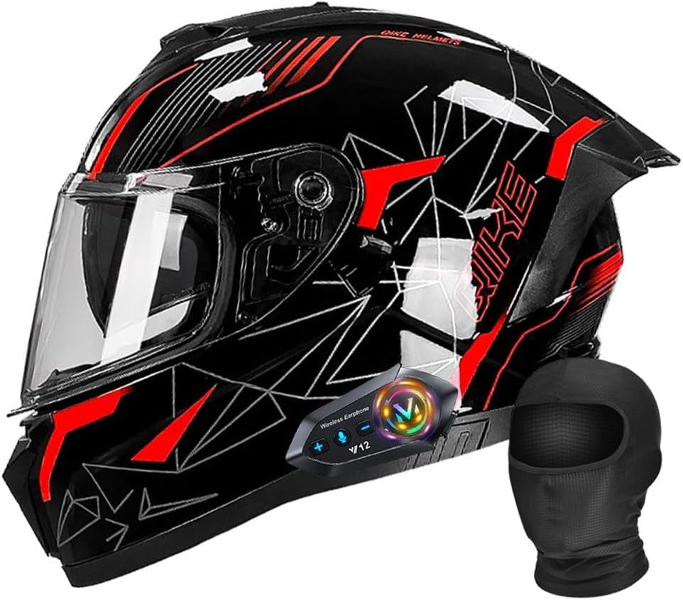 Bluetooth Motorcycle Generic Modular Full Face DOT Approved Flip-Up ...