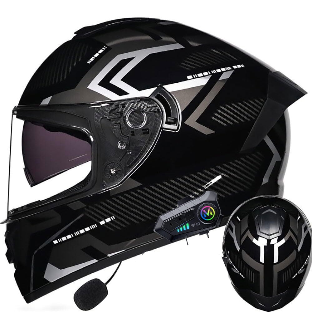 Bluetooth Motorcycle Helmet, Motorbike Helmets Mens Women Motorcycle ...