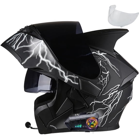 Bluetooth Motorcycle Helmets Helmets for Adults Motorcycle DOT Approved ...