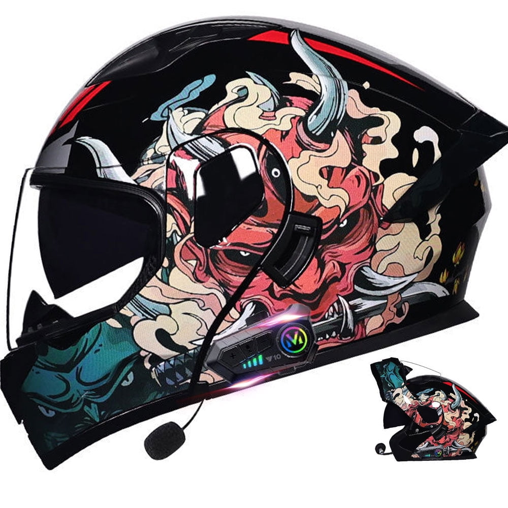 Bluetooth Motorcycle Helmets Mens Motorbike Helmet, Street Sport ...