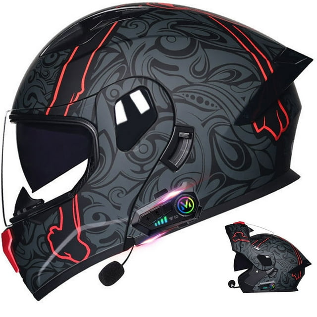 Bluetooth Motorcycle Helmets Mens Motorbike Helmet, Street Sport ...