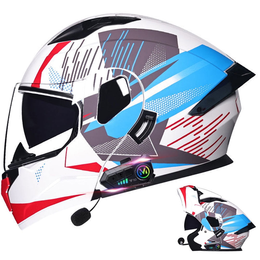 Bluetooth Motorcycle Helmets Mens Motorbike Helmet, Street Sport ...