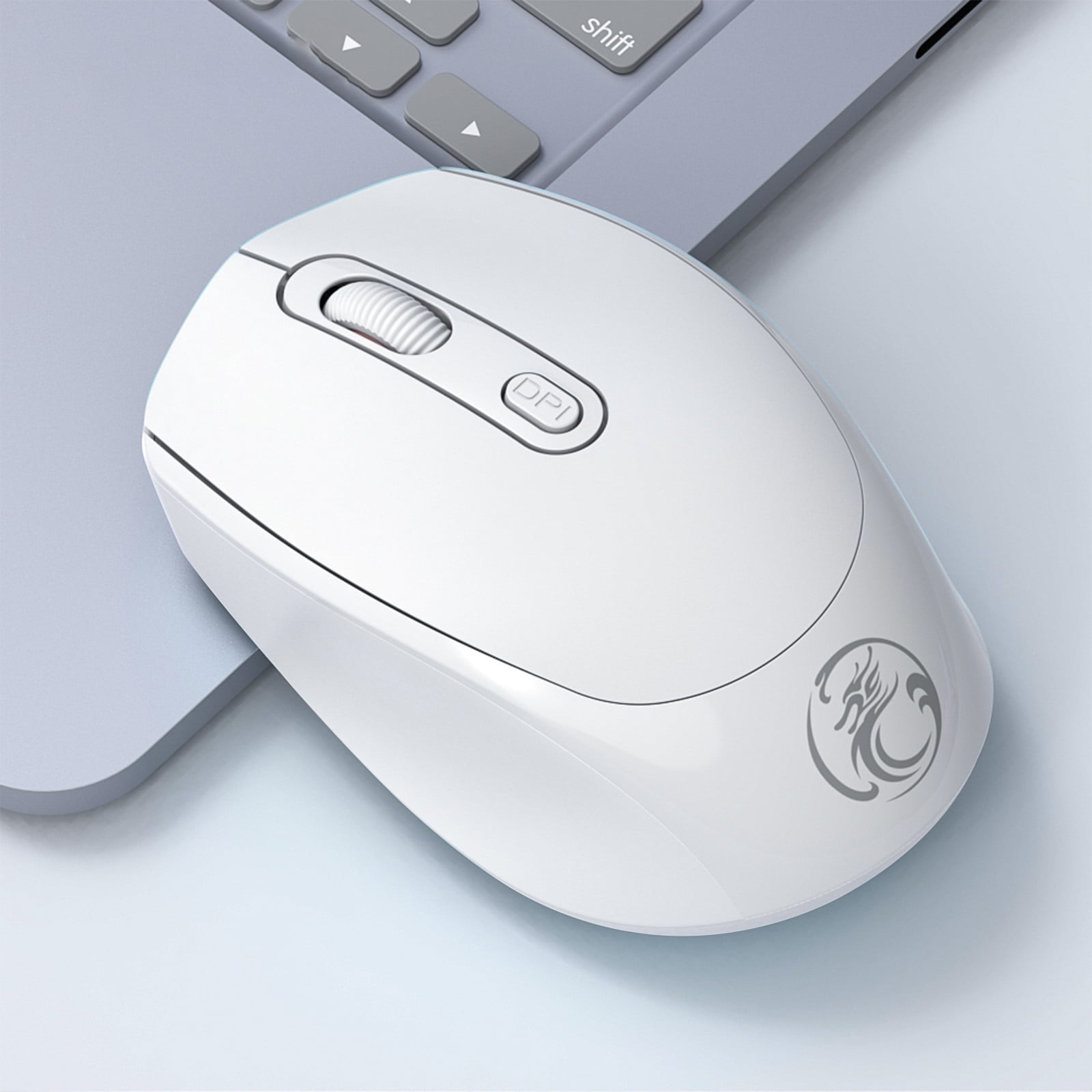 Bluetooth Mouse（Bluetooth 5.1+USB）2.4G Noiseless Wireless Mouse with ...