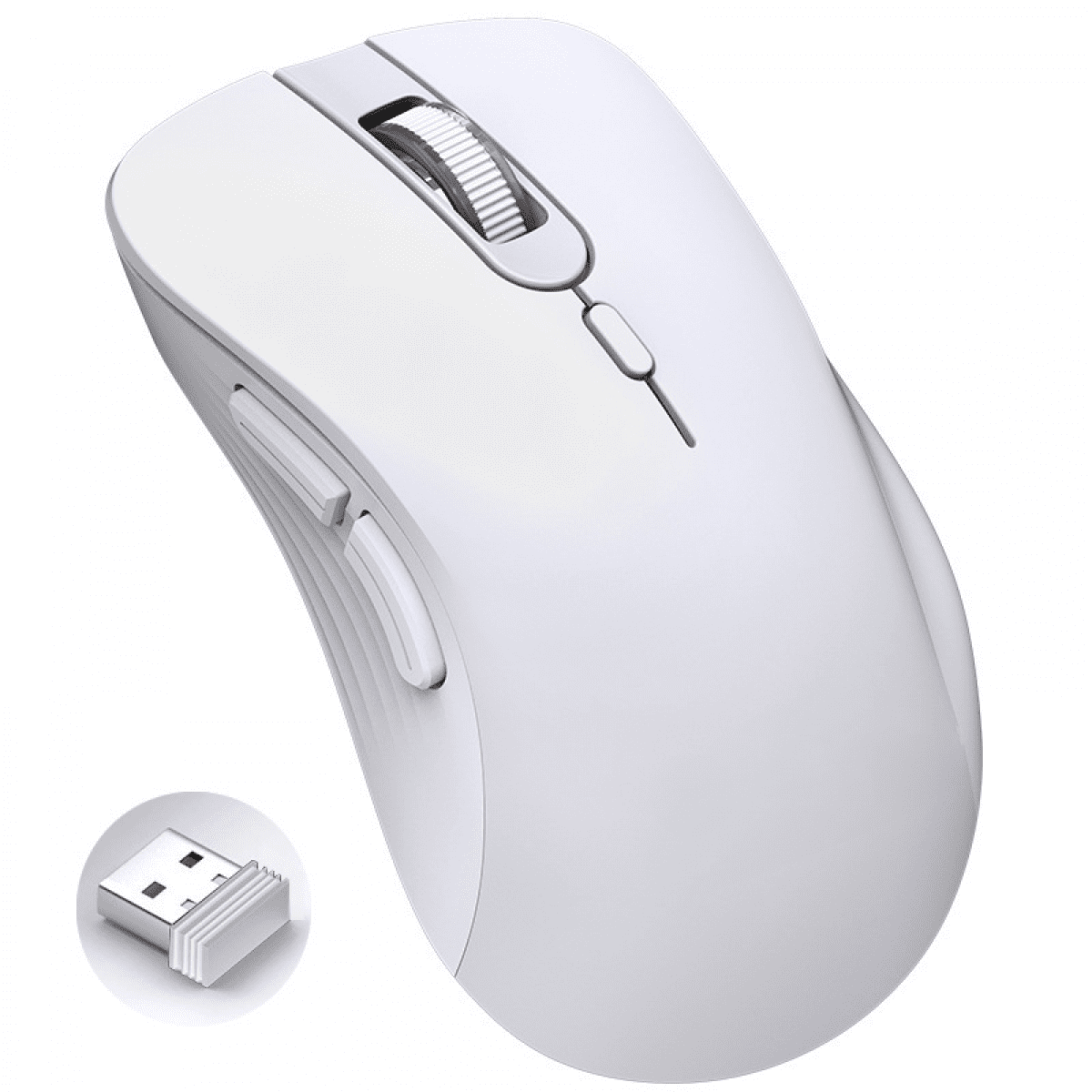 Bluetooth Mouse, Rechargeable Wireless Mouse Multi-Device (Tri-Mode:BT ...