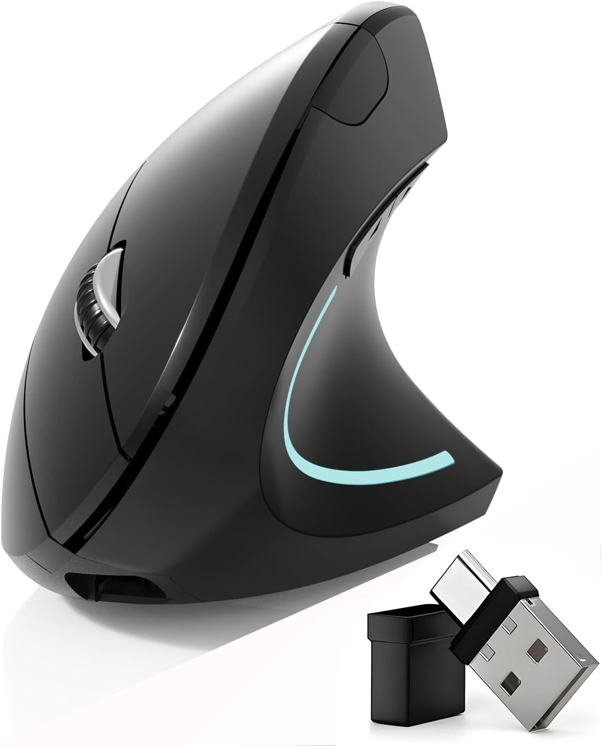 Bluetooth Mouse,Type-c and USB 2.4G Wireless Vertical Mouse ...