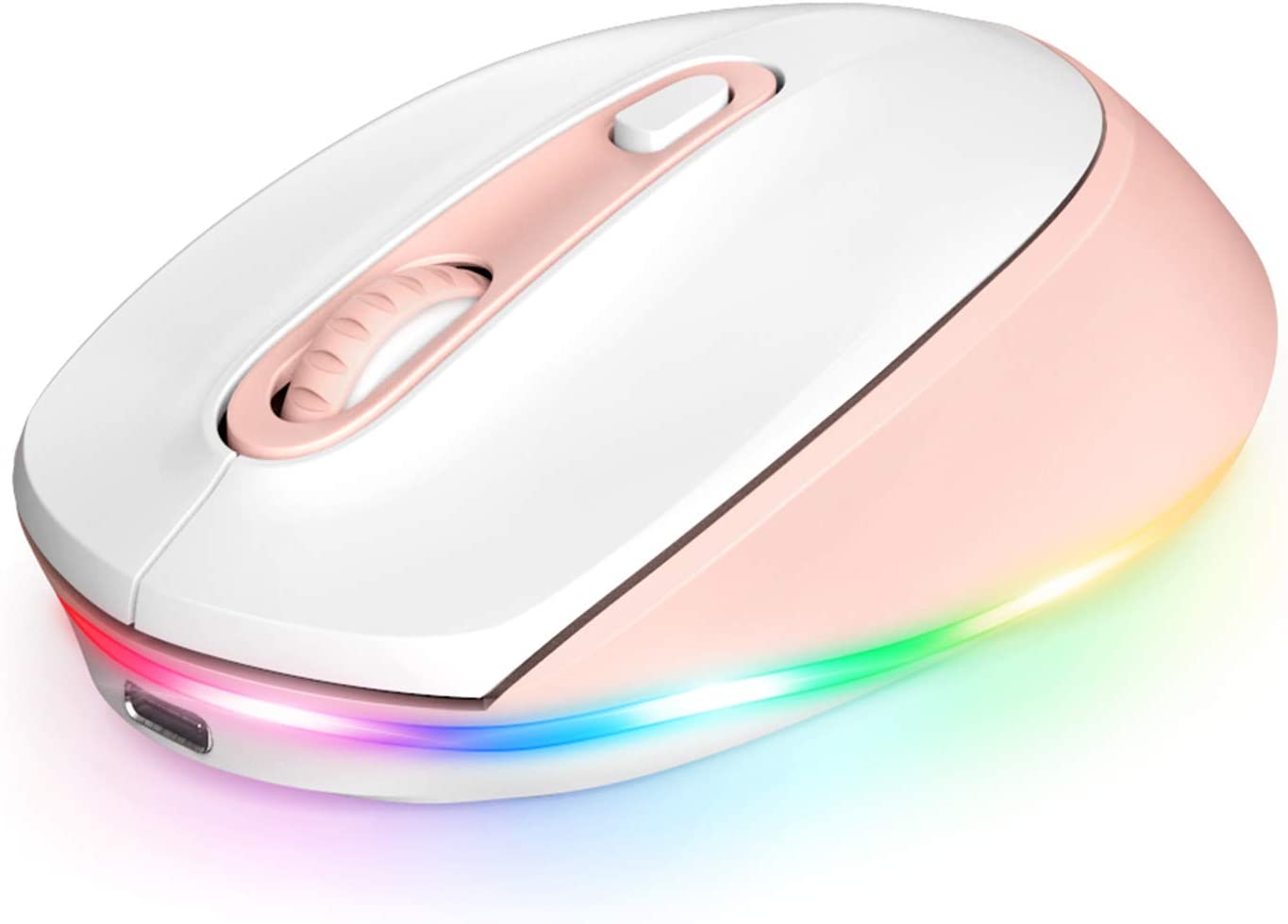 Bluetooth Mouse, Ultra Quiet Rechargeable Light Up Wireless Mouse ...
