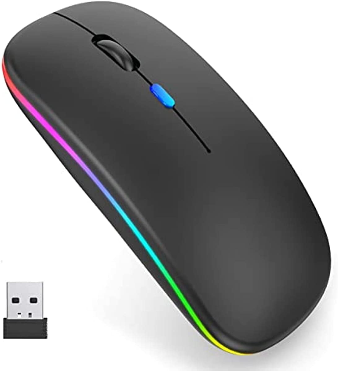 Bluetooth Mouse Wireless Rechargeable Ultra Slim Quiet Mouse for, PC ...