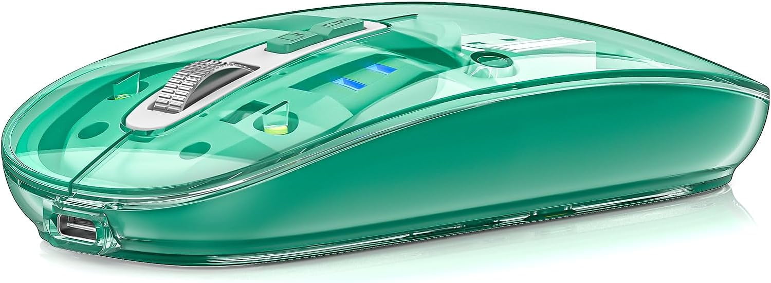 Bluetooth Mouse Wireless, Tri-Mode (BT5.1/5.1+USB), USB C Rechargeable ...