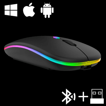 TENMOS Bluetooth Wireless Mouse USB C Rechargeable (Dual Bluetooth+USB ...
