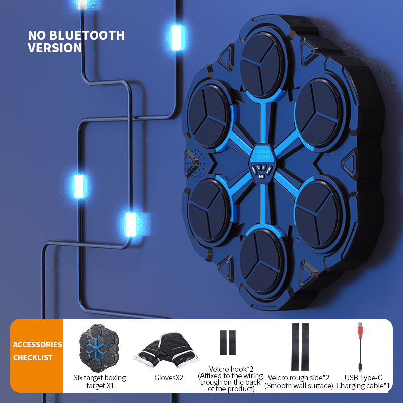 Bluetooth Music Boxing Machine Rhythm Trainer Home Rechargeable Boxing Wall Target Aerobic ...