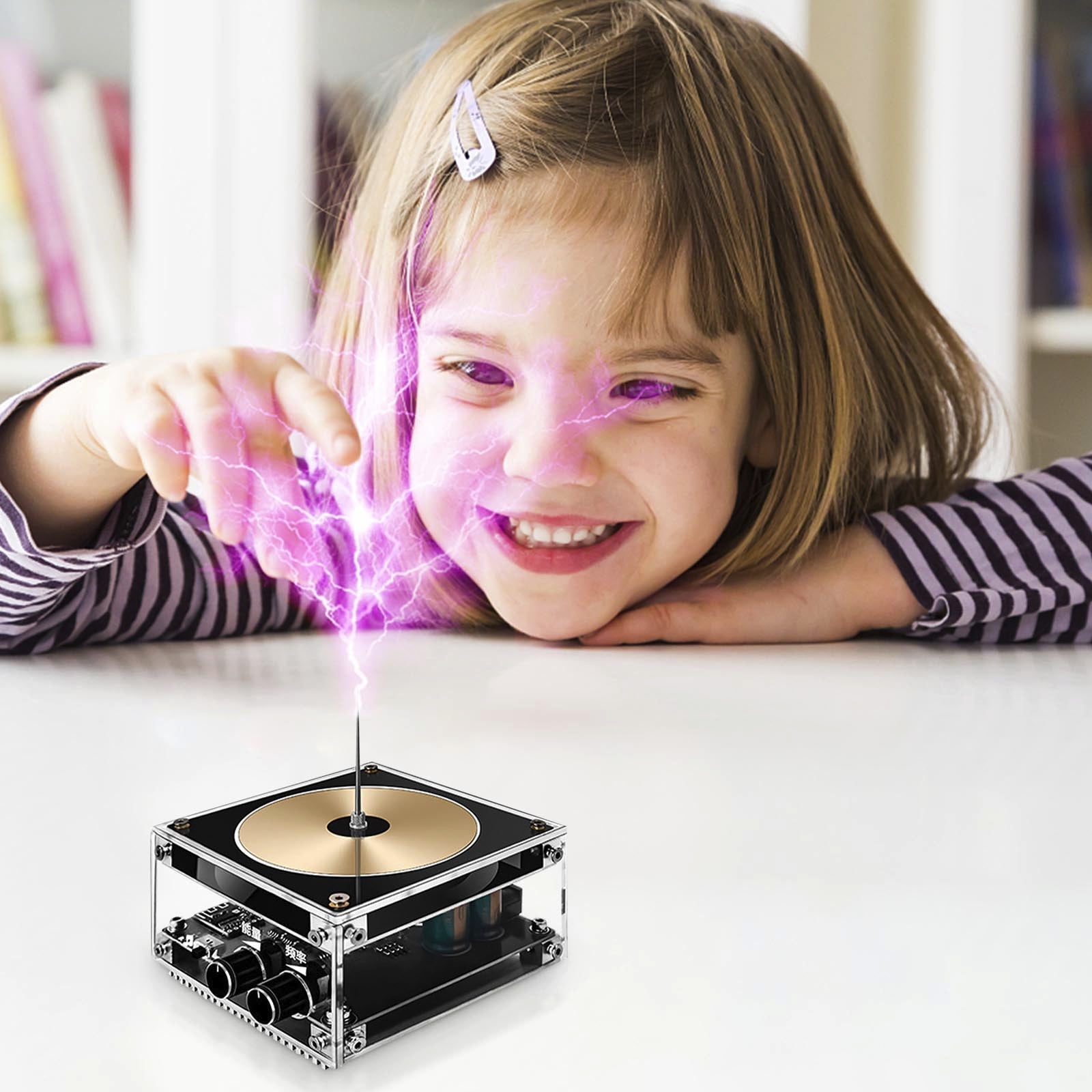 Bluetooth Music Te-sla Coil Touchable Artificial Lightning Arc Plasma ...