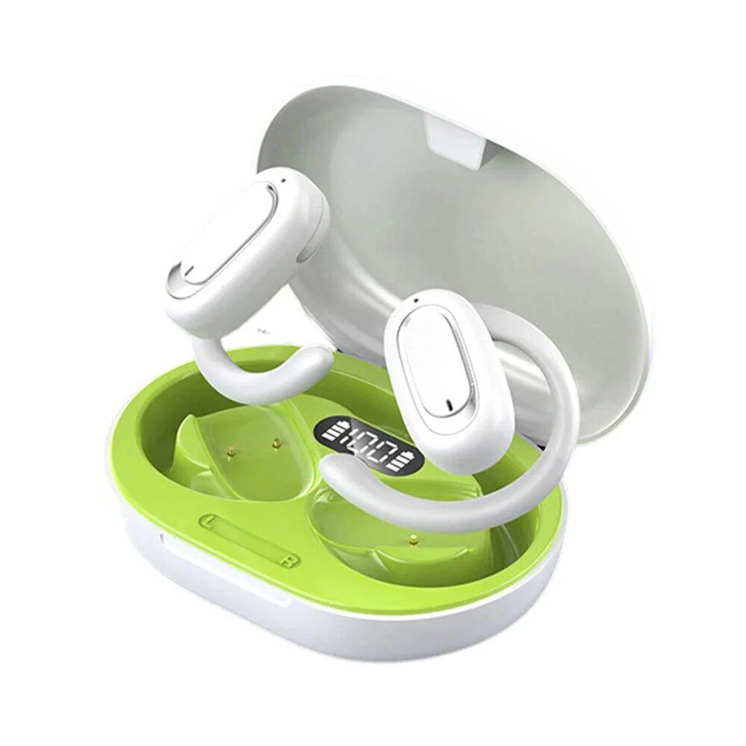 Bluetooth Noise-Canceling Earbuds - 5D Surround Sound Open Ear Headset ...