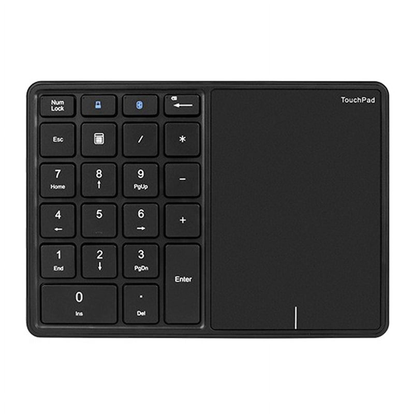Bluetooth Numeric Keyboard with Touchpad Rechargeable USB Wireless ...