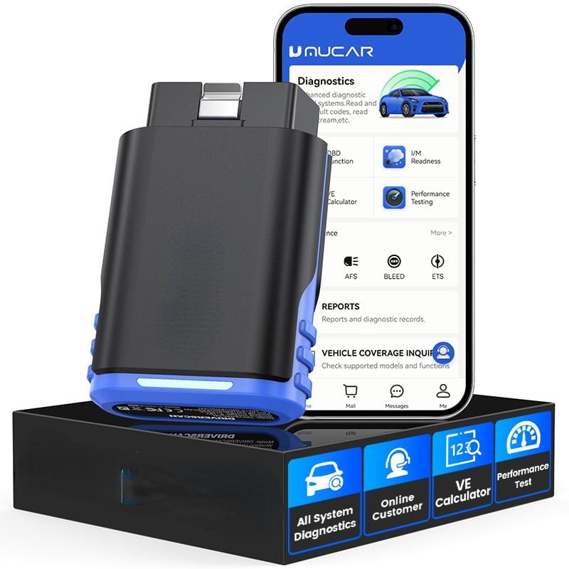 Bluetooth OBD2 Scanner, Bi-Directional Scanner OBDII All System Vehicle ...