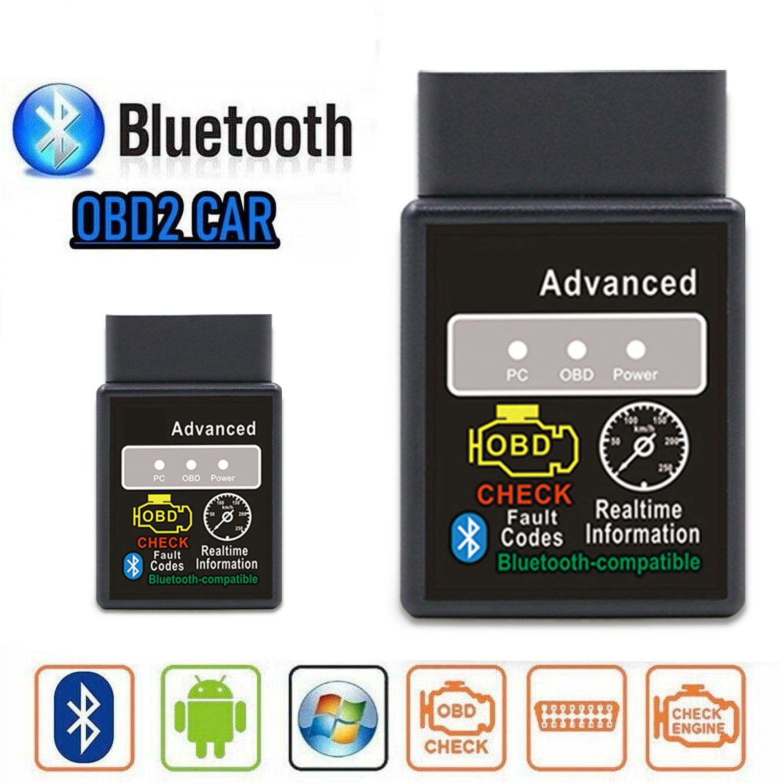 Bluetooth OBD2 Scanner for Car, Wireless Code Reader & Check Engine ...
