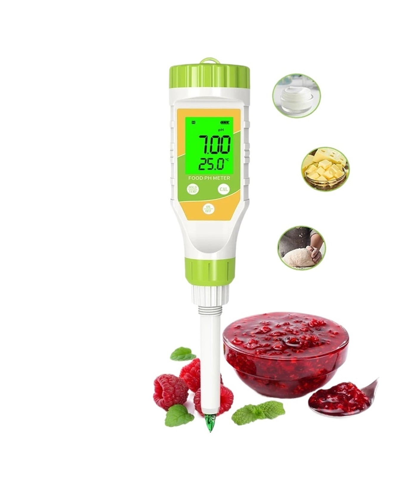 Bluetooth PH Meter For Soil Food Liquids High Accuracy PH Temperature ...