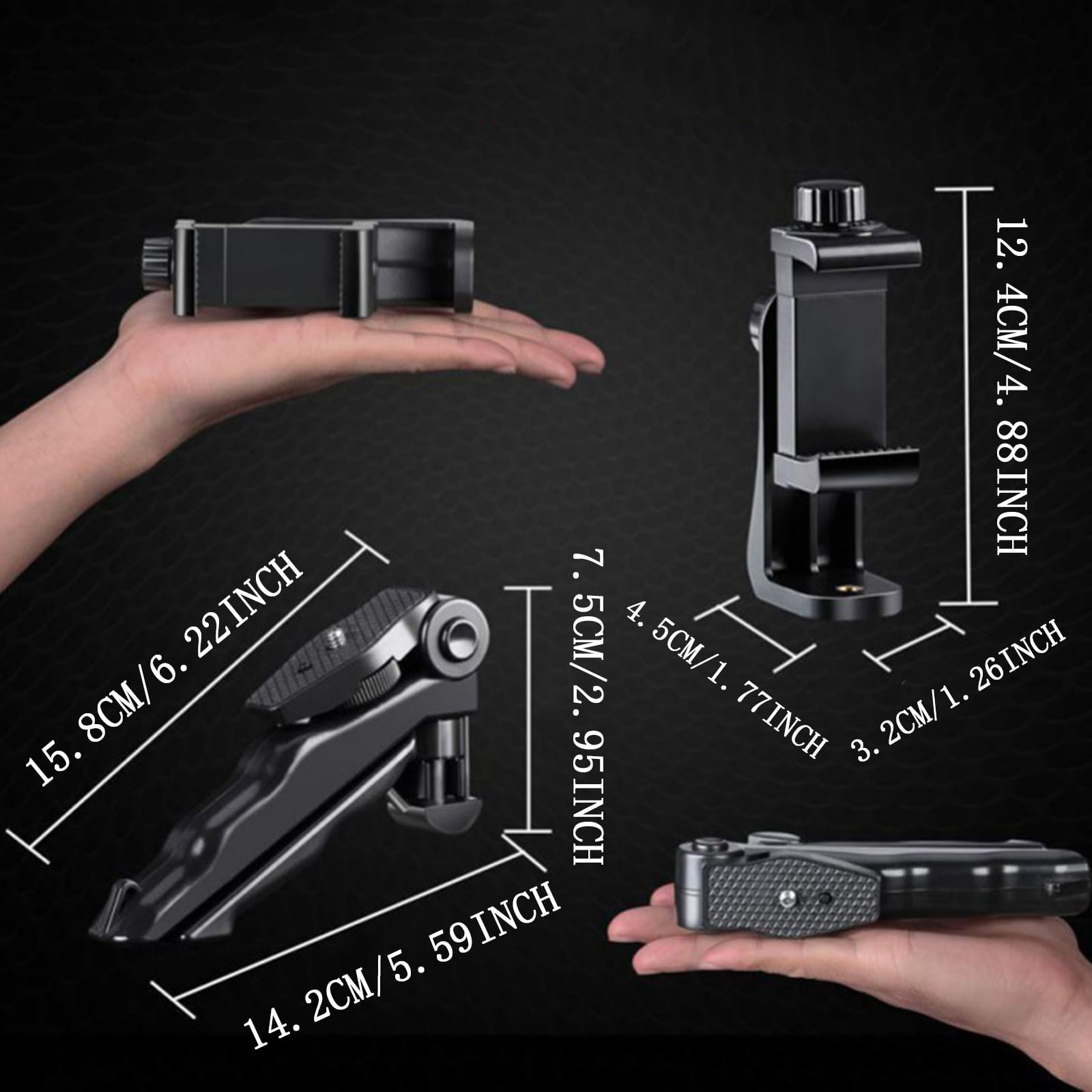 Bluetooth Phone Handheld Stabilizer Ergonomic Selfie Stick Tripod For ...