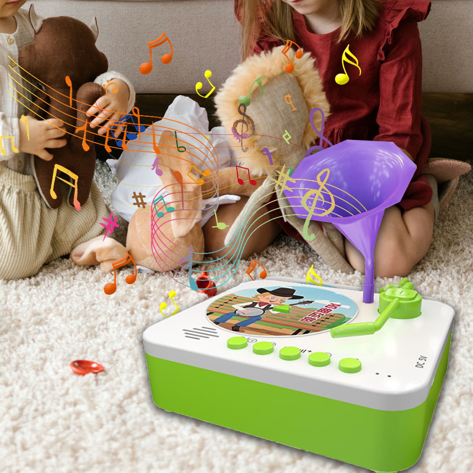Bluetooth Phonograph Learning Toy | English Version Multifunction Music ...