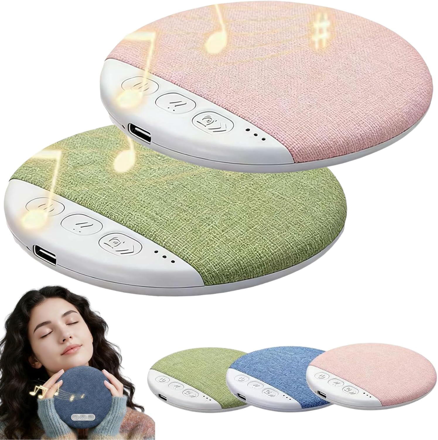Bluetooth Pillow Speaker for Sleeping,Ultra-Thin Stereo Bass with Timer ...