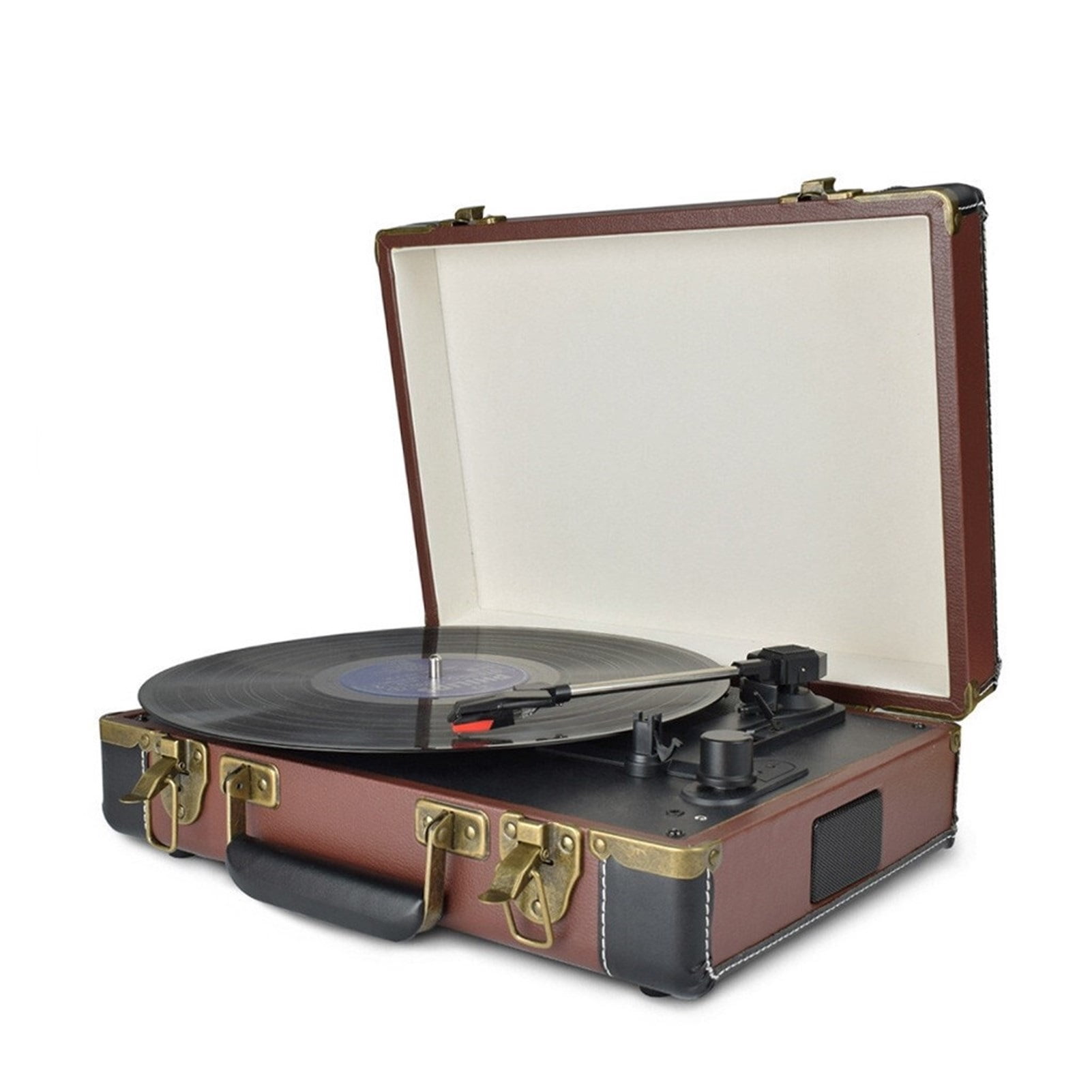 Bluetooth Portable 33/45/78RPM Turntables Vinyl Record Phono Player Aux ...