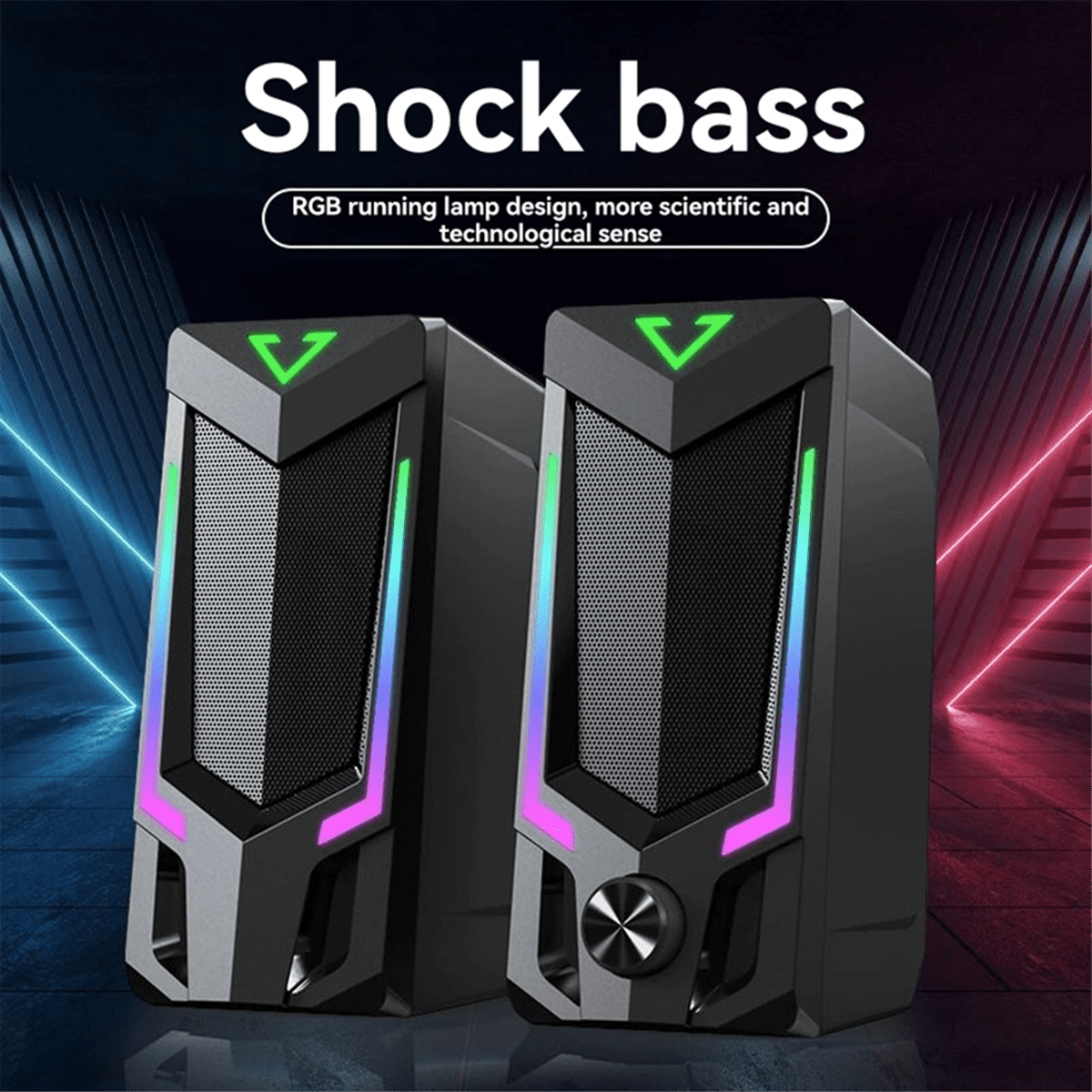 Bluetooth RGB Computer Speaker, Desktop Computer Speaker,Desktop Stereo ...