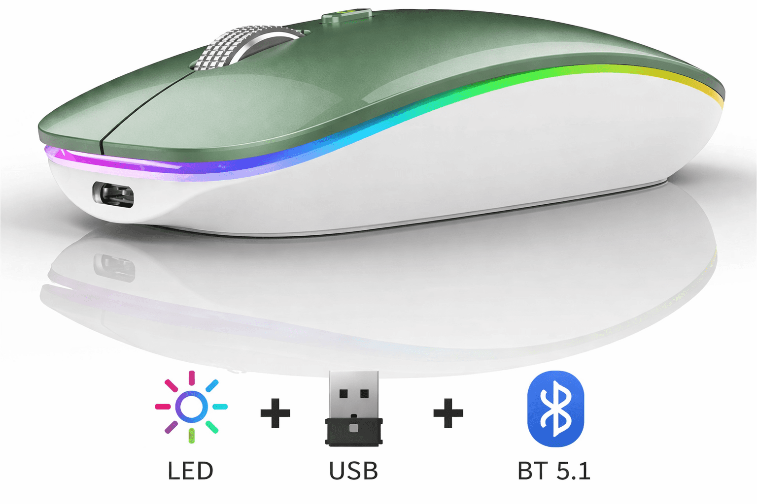 Bluetooth Rechargeable Wireless Mouse for I pad/ Air MacBook pro ...