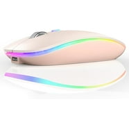 Wireless Bluetooth Mouse 2.4GHz LED Rechargeable Mice Dual Modes for ...