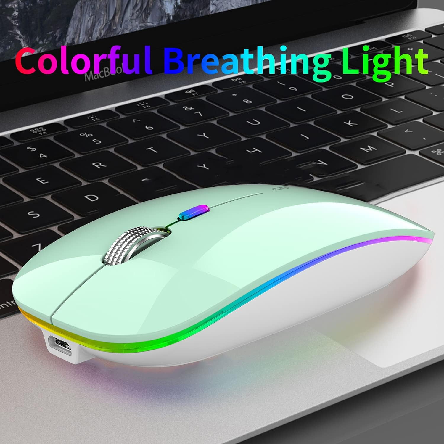 Bluetooth Rechargeable wireless Mouse for MacBook pro MacBook Air Mac ...