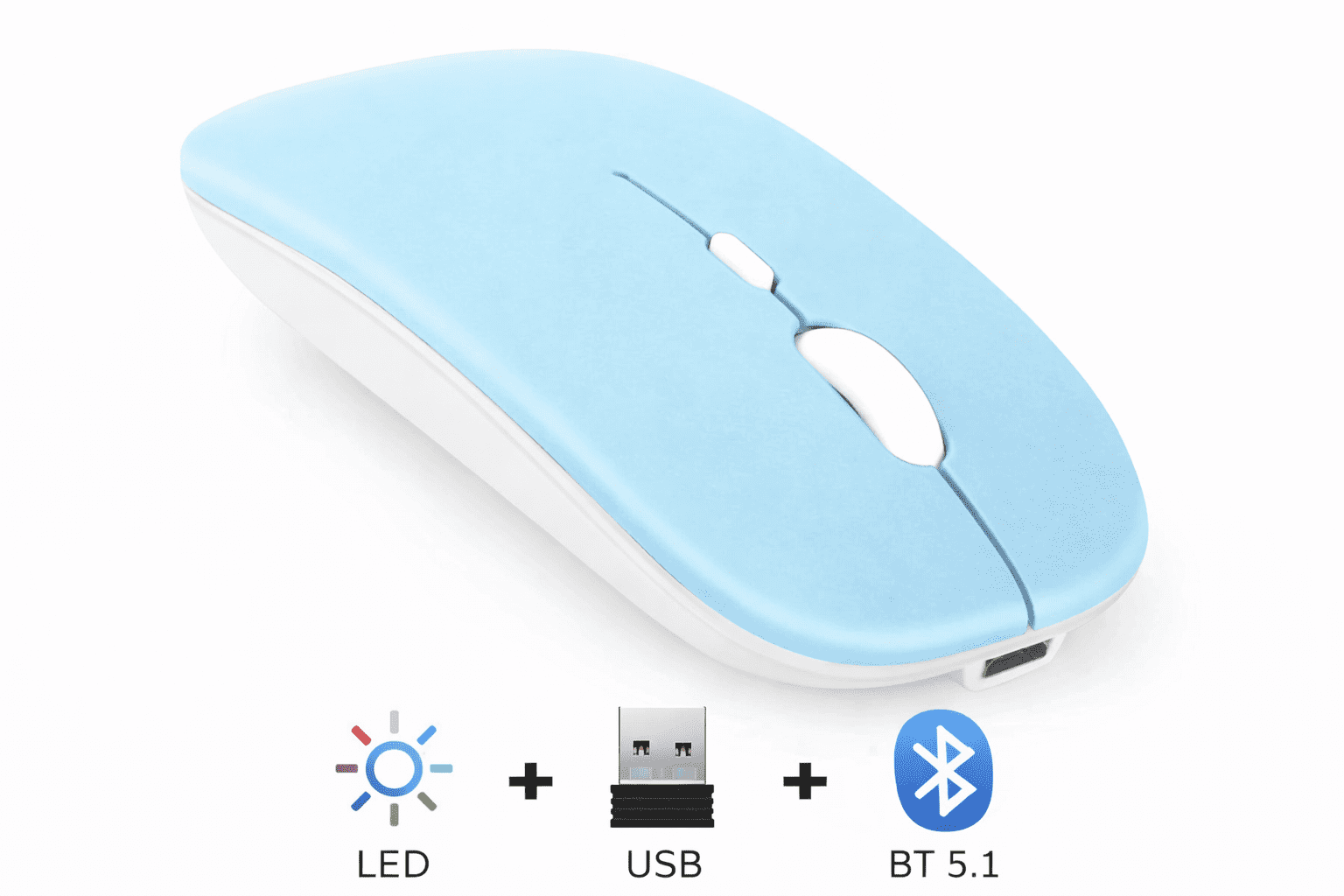 Bluetooth Rechargeable wireless Mouse for MacBook pro MacBook Air Mac ...