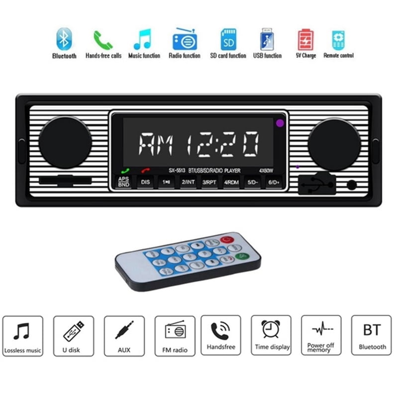 Bluetooth Retro Car Radio MP3 Player Stereo USB AUX Classic Car Stereo ...